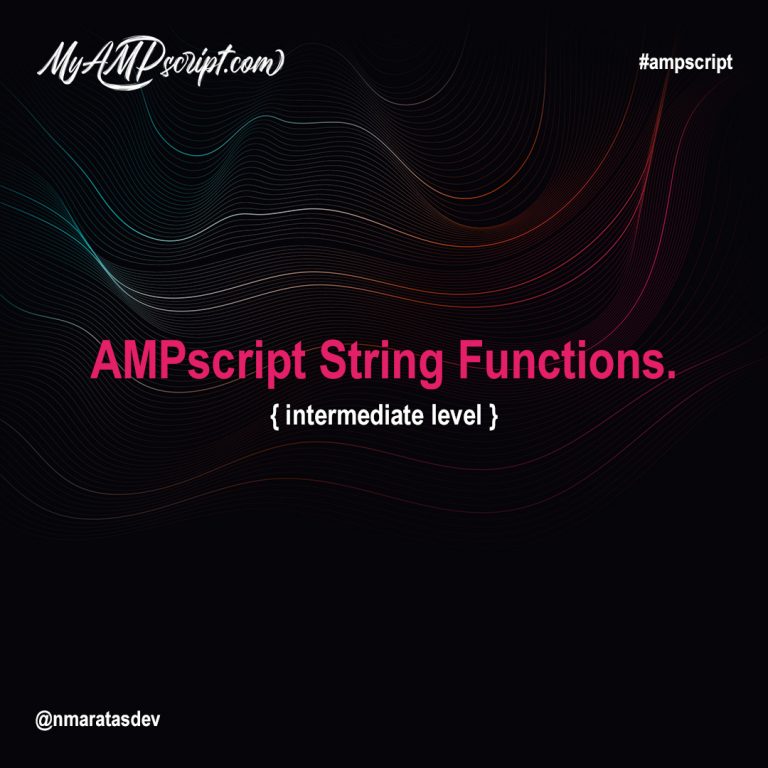 AMPscript String Functions Intermediate Level – My AMPscript
